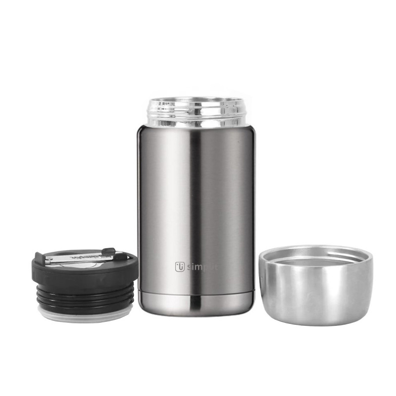 Termo de Comida Insulado Acero Inox 750 ml Gris Simplit